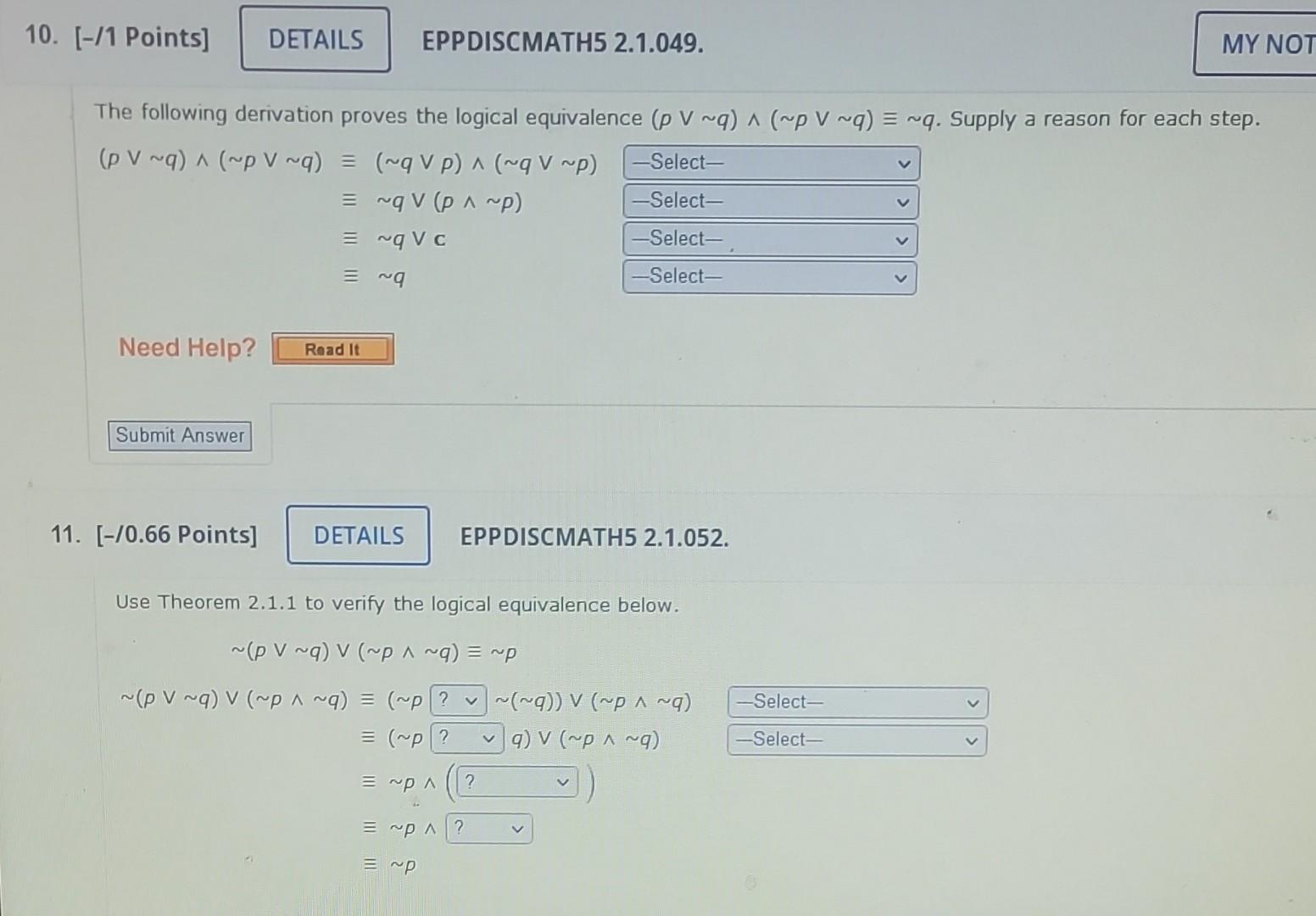 Solved The following derivation proves the logical | Chegg.com
