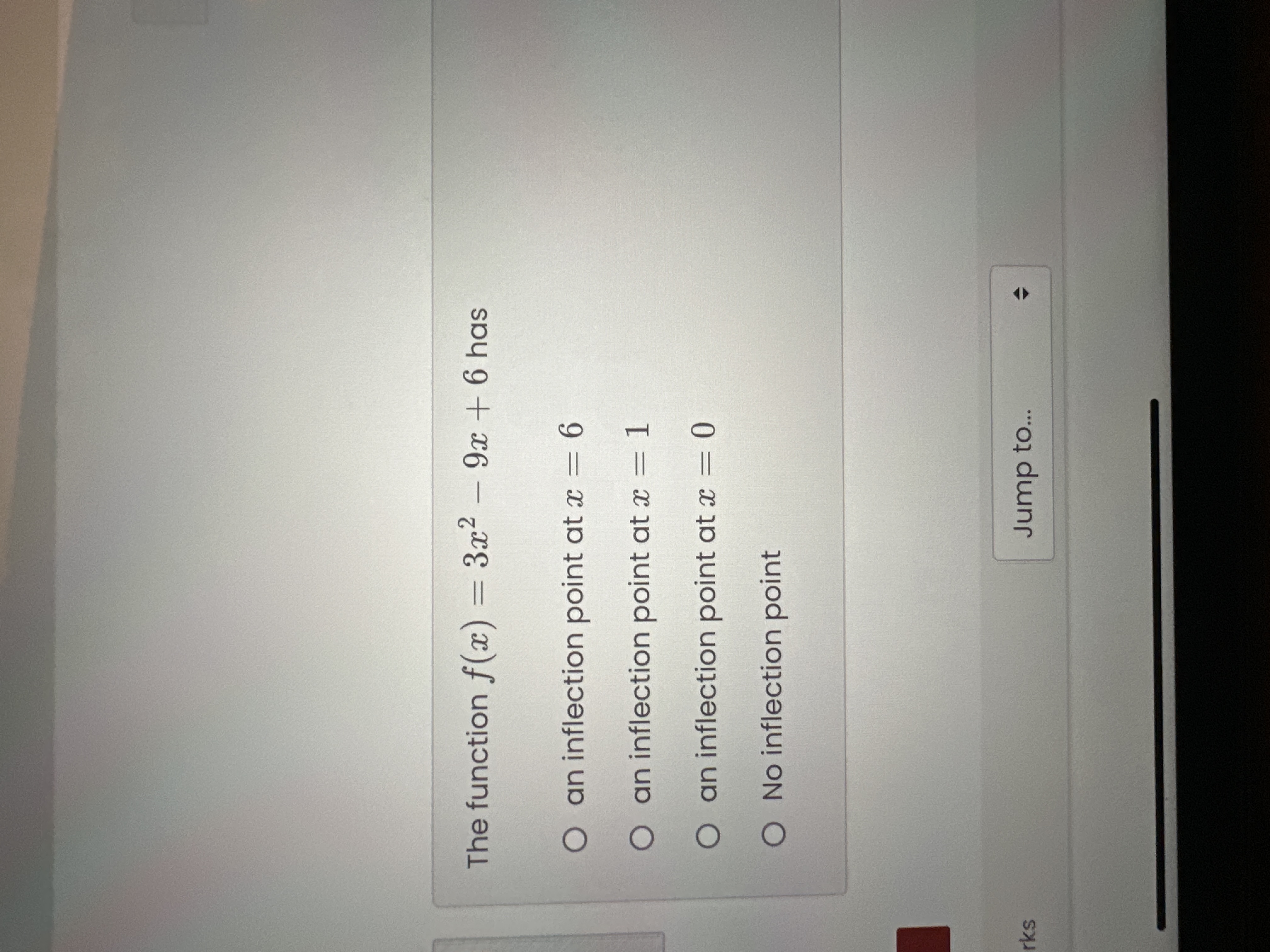 Solved The function f(x)=3x2-9x+6 ﻿hasan inflection point at | Chegg.com