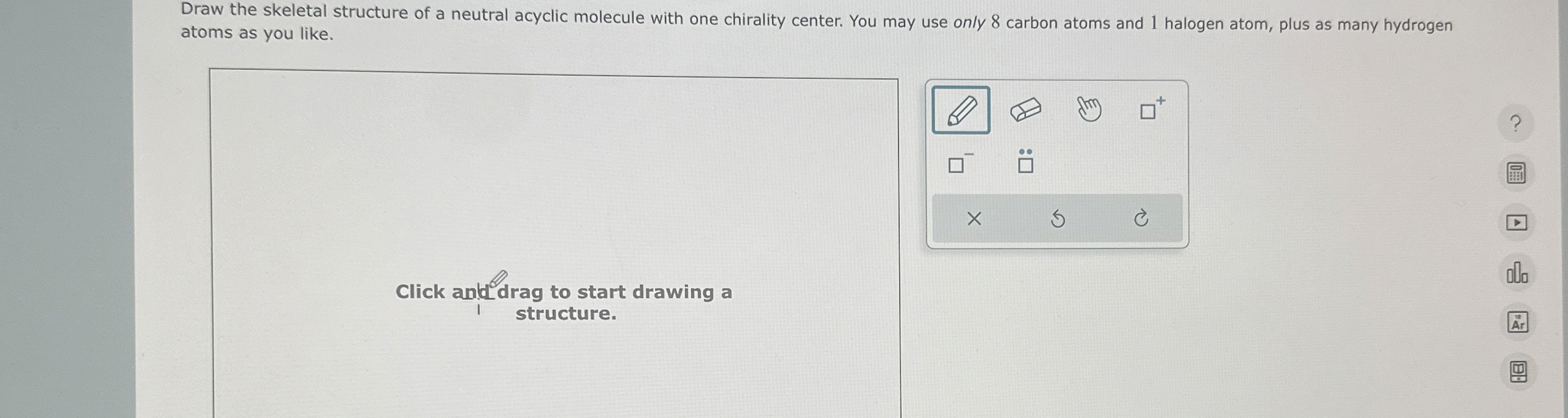Solved Draw the skeletal structure of a neutral acyclic | Chegg.com