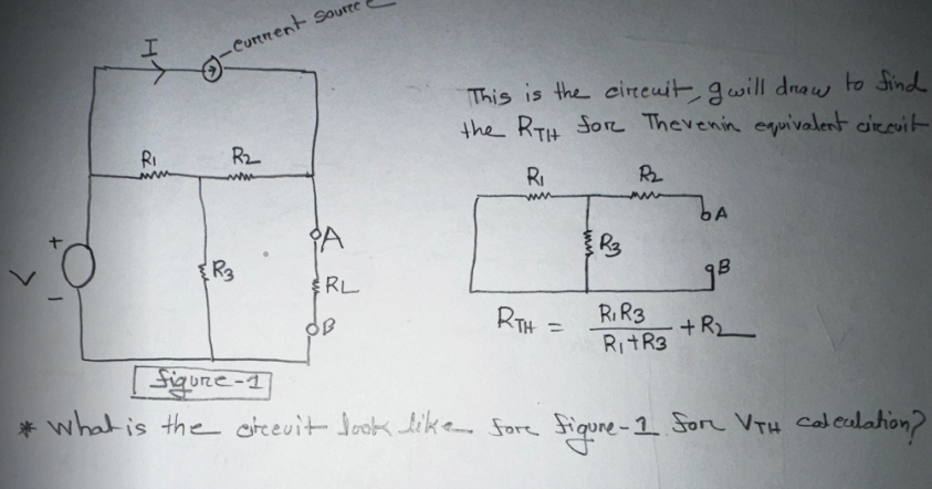 Solved What would the circuit look like for the Vth | Chegg.com