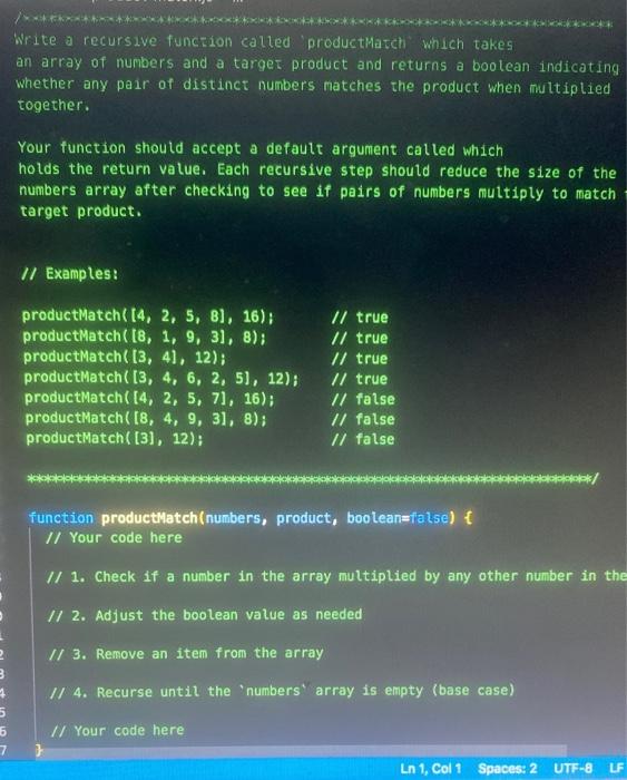 Solved Write A Recursive Function Called Productmatch Which 7347