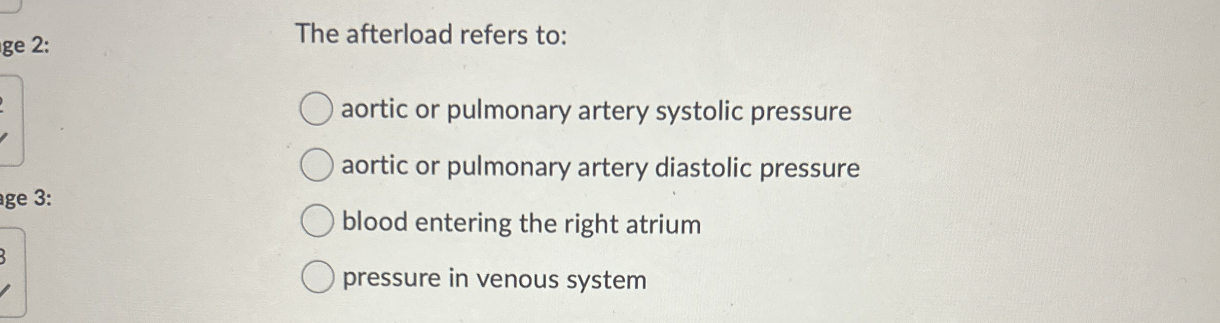 Solved The afterload refers to:aortic or pulmonary artery | Chegg.com