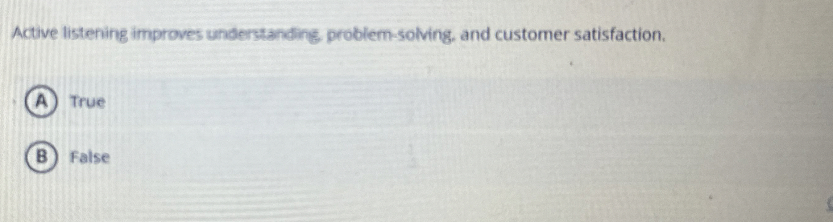 Solved Active listening improves understanding, | Chegg.com