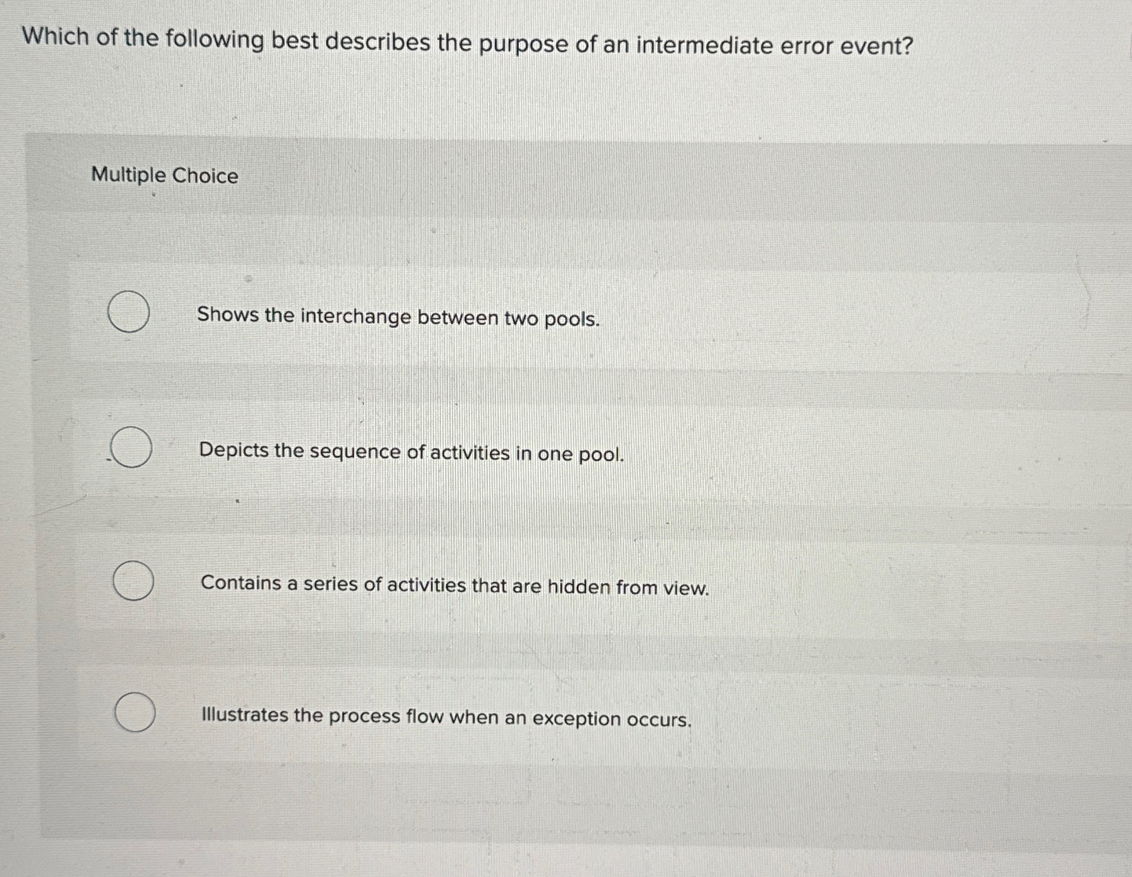 Solved Which of the following best describes the purpose of | Chegg.com