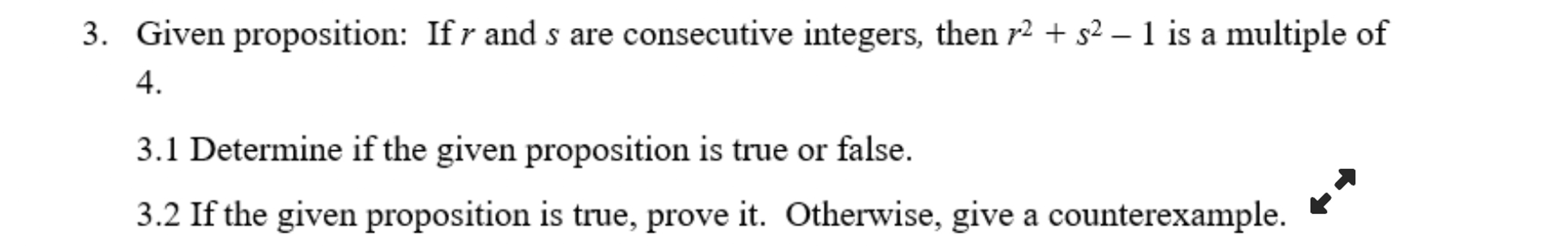 Solved Given proposition: If r ﻿and s ﻿are consecutive | Chegg.com