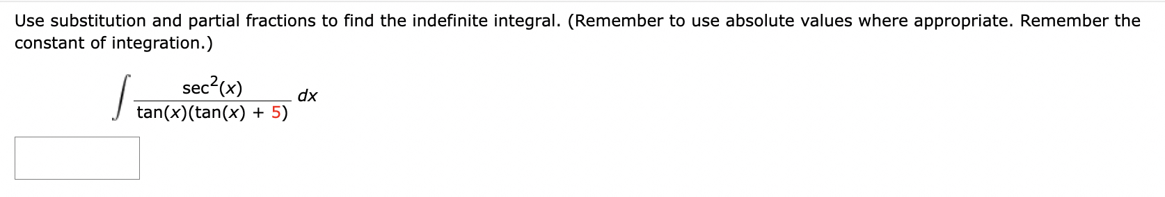Solved Use substitution and partial fractions to find the | Chegg.com