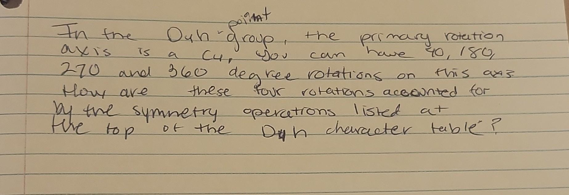 Solved how are the four rotations accounted for by the | Chegg.com