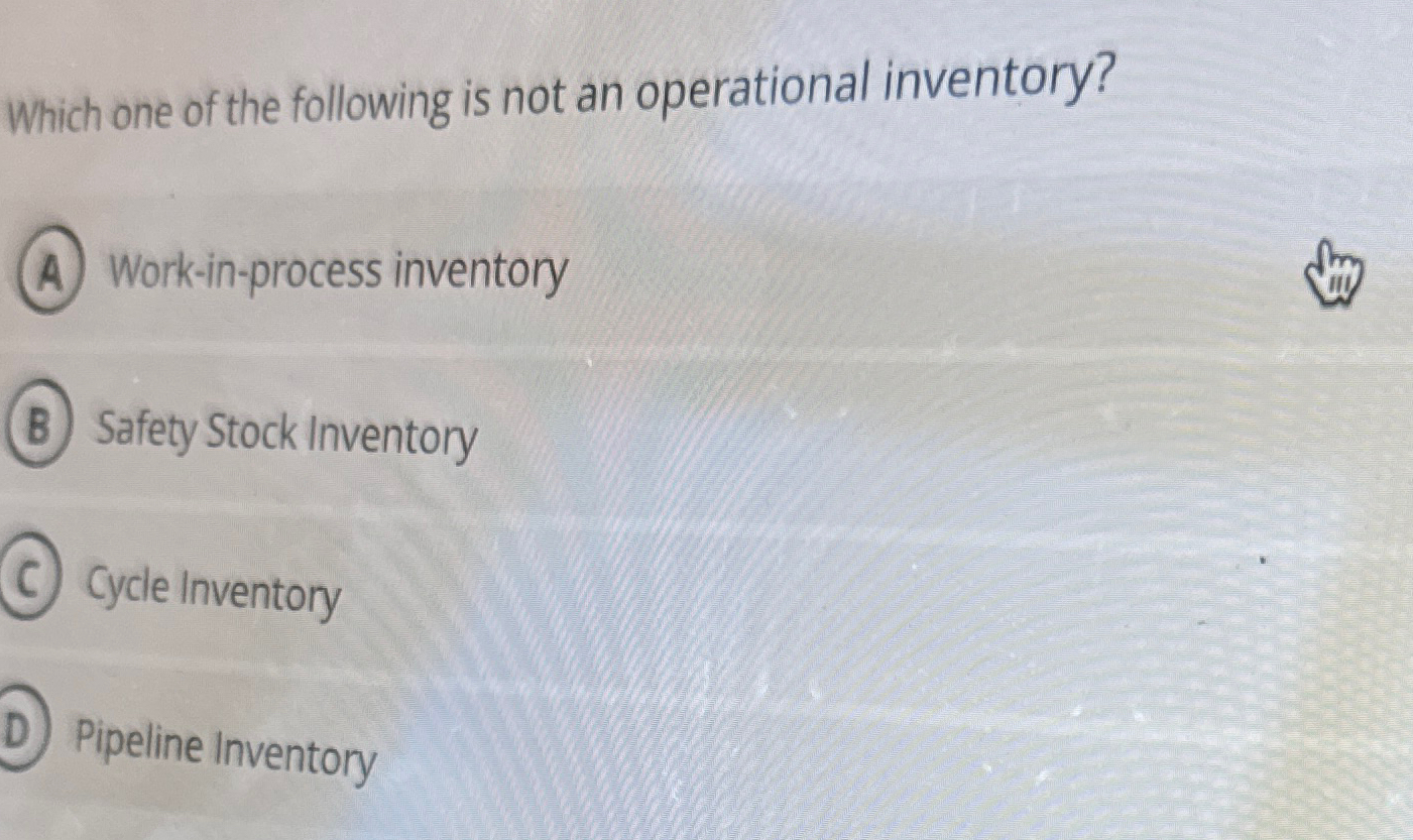 Solved Which one of the following is not an operational | Chegg.com