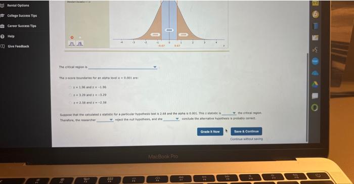 Solved 4. Alpha level and the critical region The alpha | Chegg.com