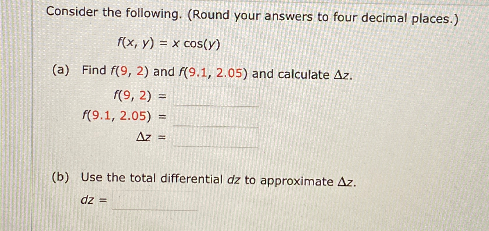 Solved Consider the following. (Round your answers to four | Chegg.com