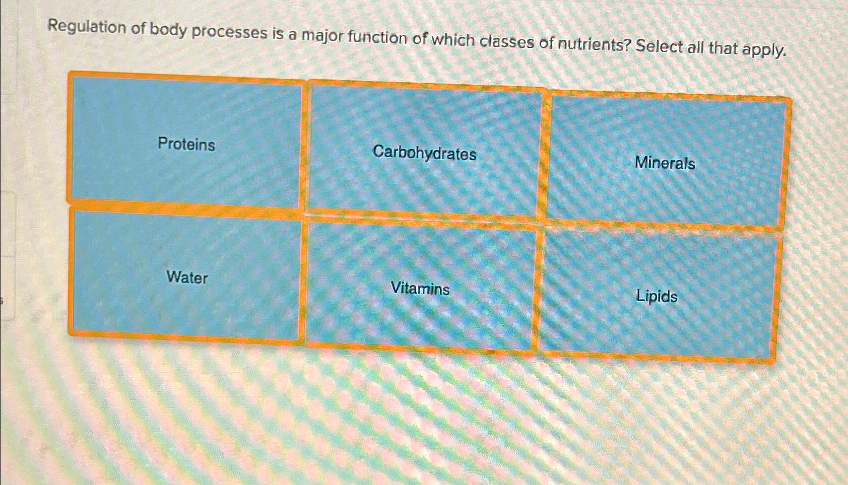 Solved Regulation of body processes is a major function of | Chegg.com