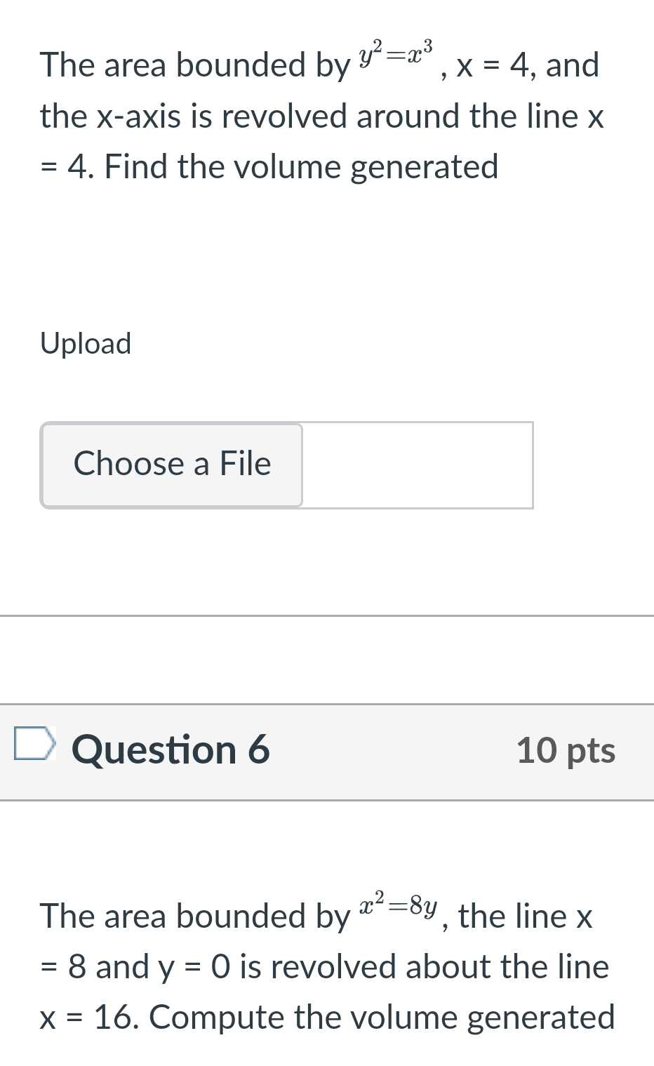 Integral calculus The area bounded by y2=x3,x=4, ﻿and | Chegg.com