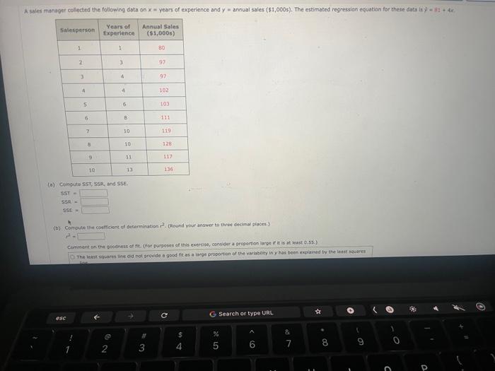 Solved Also what is the value of the sample correlation | Chegg.com