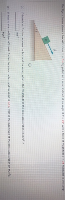 Solved The figure below shows a box with mass m= 5.4 kg | Chegg.com