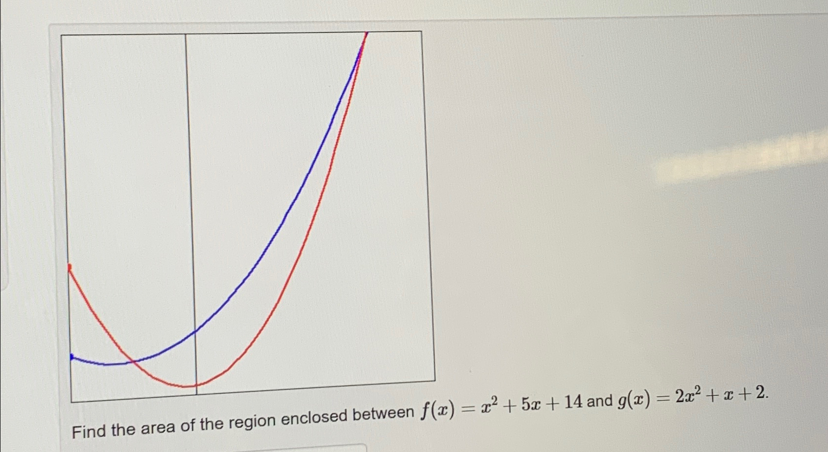 Solved Find the area of the region enclosed between | Chegg.com