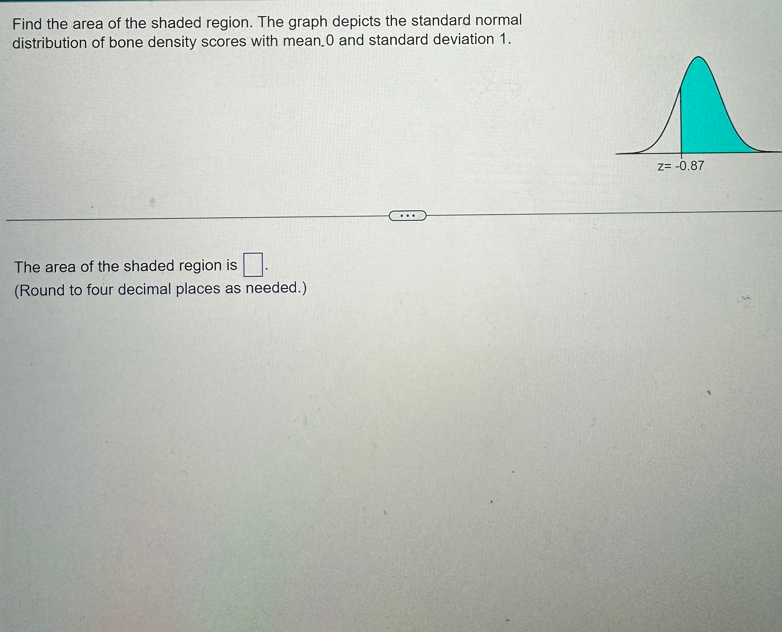 Find the area of the shaded region. The graph depicts | Chegg.com