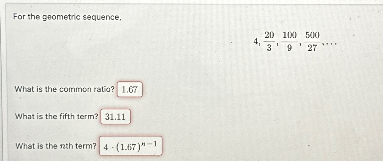 Solved For the geometric sequence,4,203,1009,50027,dotsWhat | Chegg.com