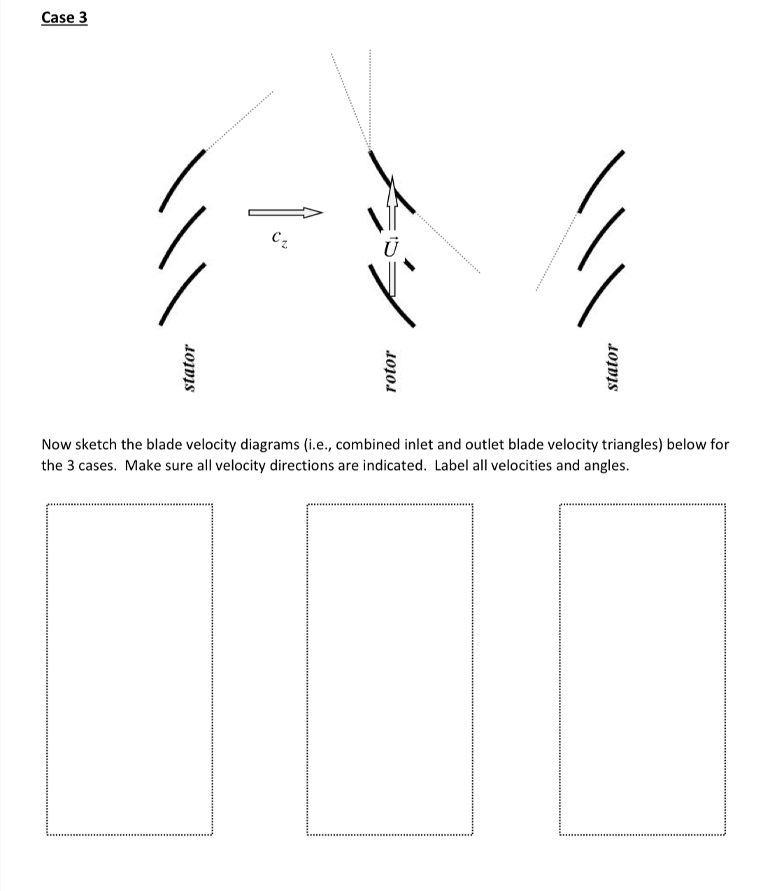 Solved Sketch rotor blade inlet and outlet triangles for the | Chegg.com