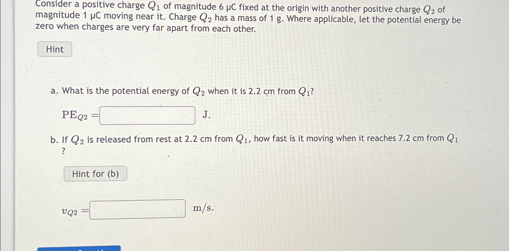 Solved Consider a positive charge Q1 ﻿of magnitude 6μC | Chegg.com