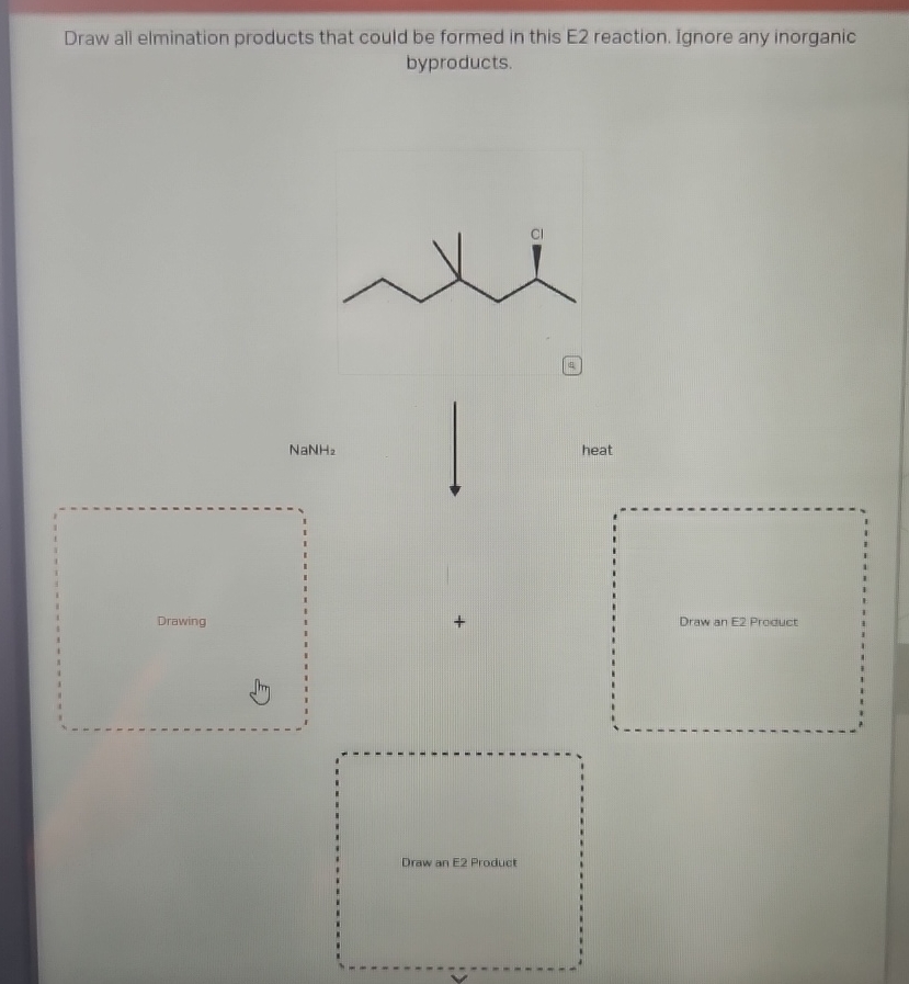 Solved Draw all elmination products that could be formed in | Chegg.com