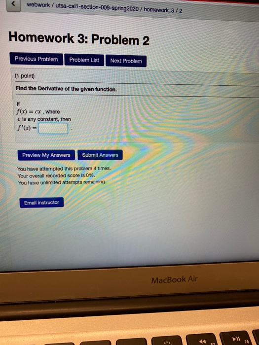 Solved webwork /utsa-cal1-section-009-spring2020 | Chegg.com
