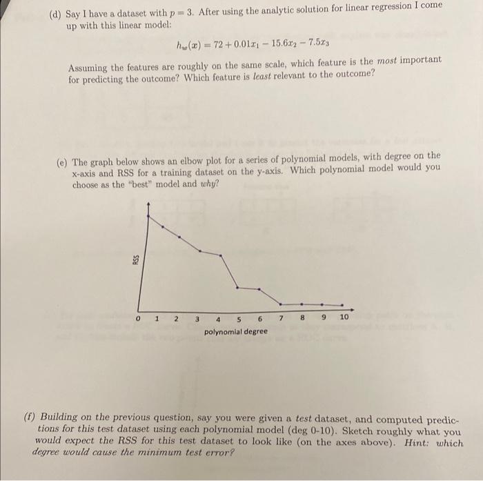 Solved (a) Say you are given two datapoints (x1,y1)=(2,7) | Chegg.com
