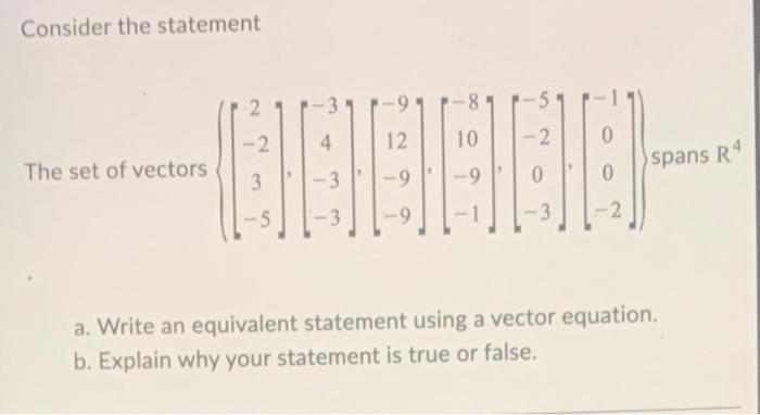 Solved Consider the statement | Chegg.com