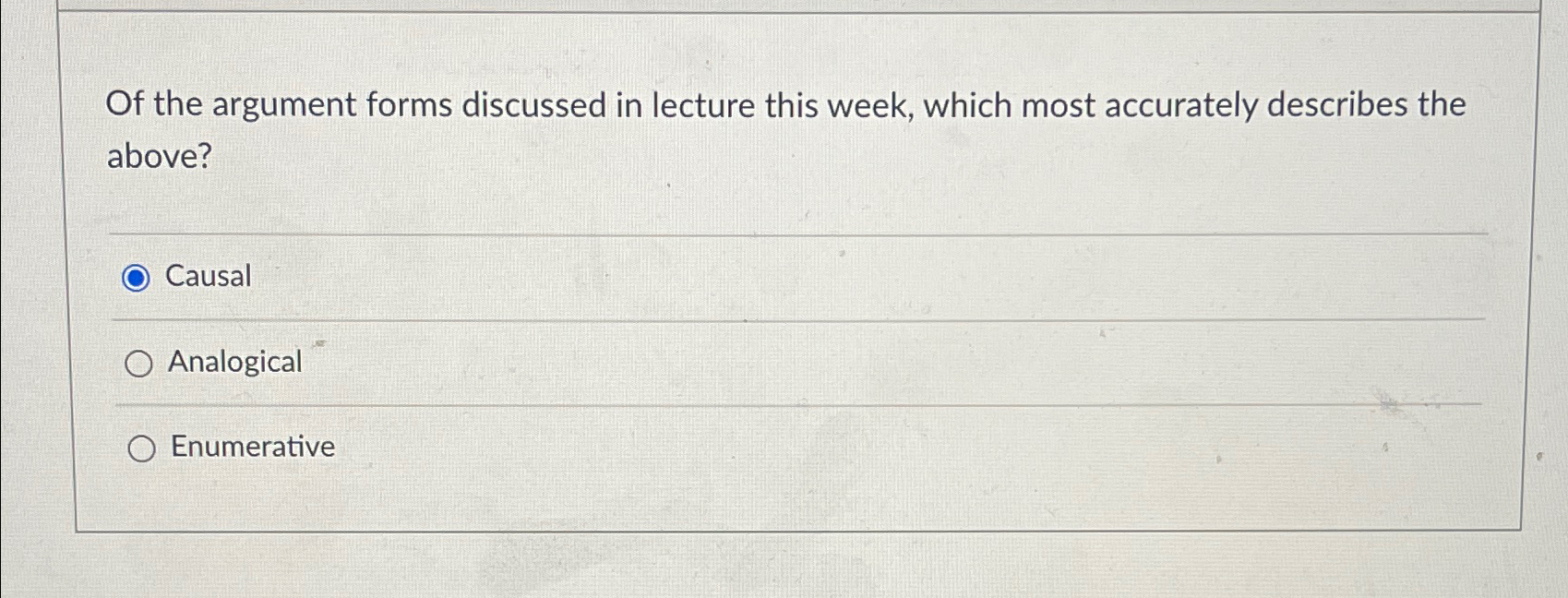 Solved Of the argument forms discussed in lecture this week, | Chegg.com