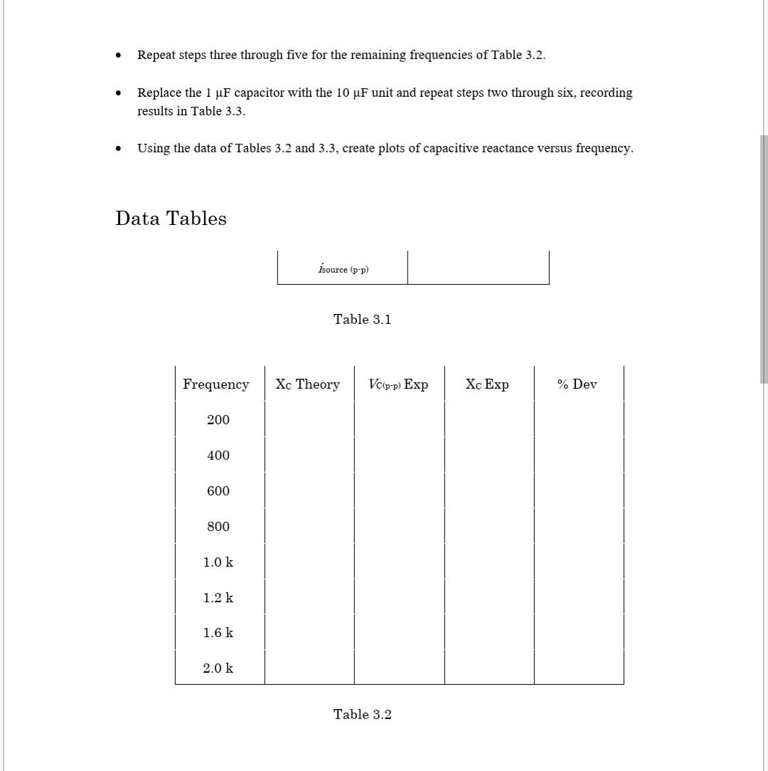 Solved Objective Capacitive reactance will be examined in | Chegg.com
