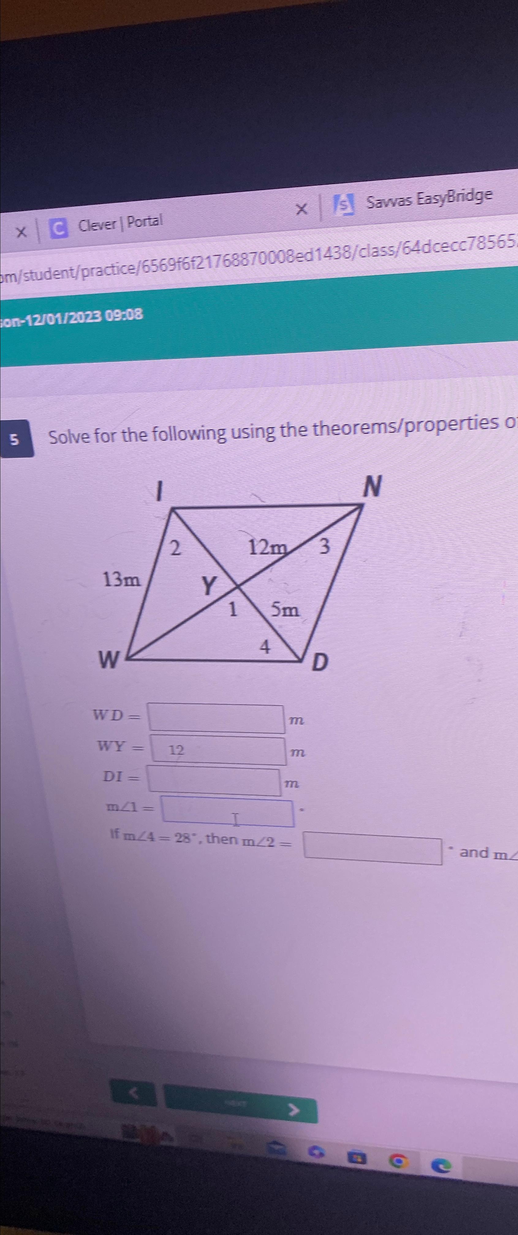 Solved Clever|PortalX Isl Sawas EasyBridge5 ﻿Solve for the | Chegg.com