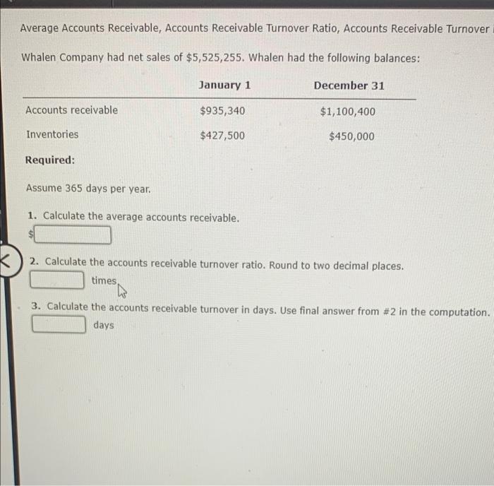 Solved Average Accounts Receivable, Accounts Receivable | Chegg.com Solved Average Accounts Receivable, Accounts Receivable | Chegg.com