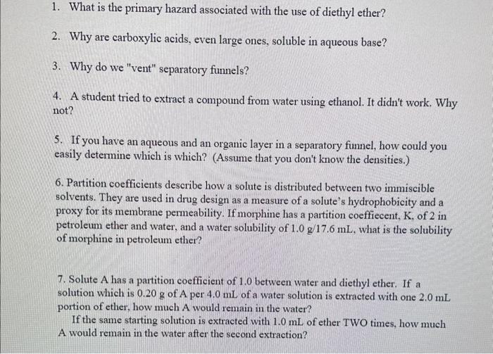 Solved 1. What is the primary hazard associated with the use | Chegg.com