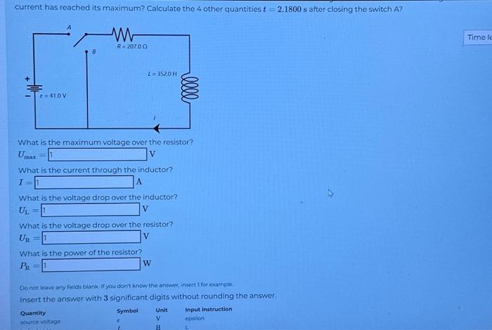Solved Switch B is opened and switch A is closed in circuit | Chegg.com
