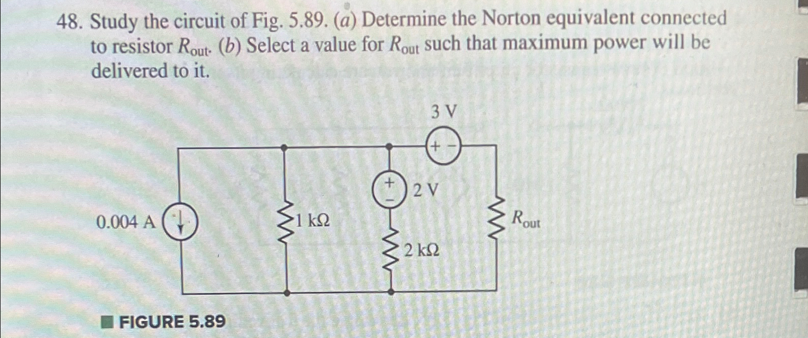 Solved Study the circuit of Fig. 5.89. (a) ﻿Determine the | Chegg.com