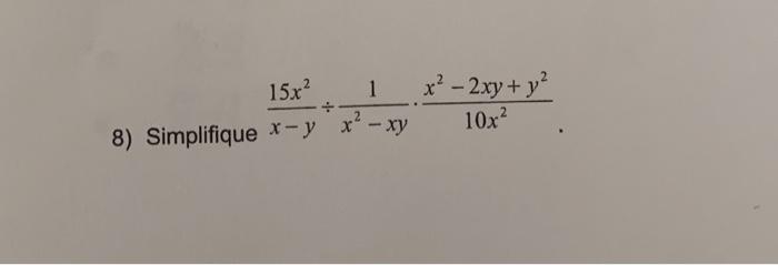 Solved x−y15x2÷x2−xy1⋅10x2x2−2xy+y2 | Chegg.com