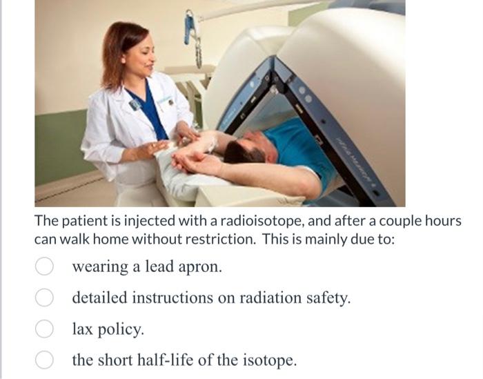 Solved The patient is injected with a radioisotope, and | Chegg.com
