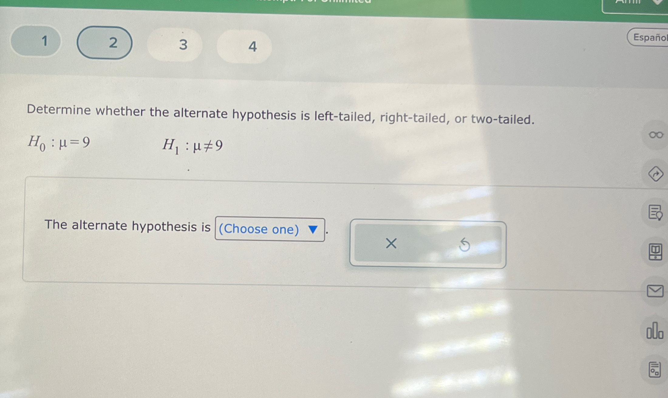 Solved Determine whether the alternate hypothesis is | Chegg.com