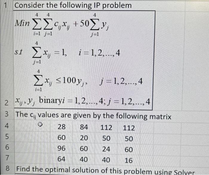 Solved can you also show with steps how to do excel solver | Chegg.com