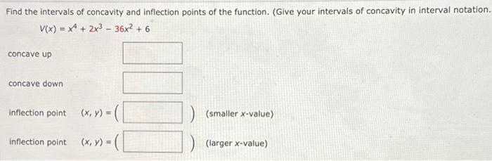 Solved Find the intervals of concavity and inflection points | Chegg.com