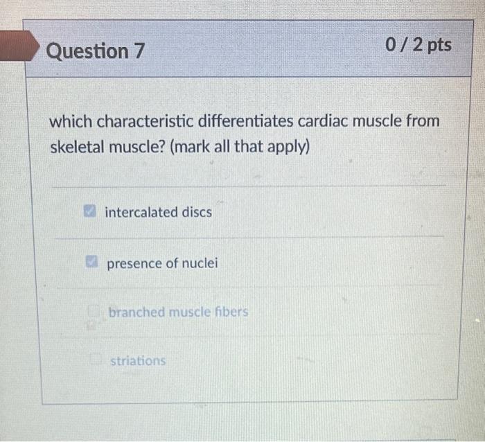 Solved which characteristic differentiates cardiac muscle | Chegg.com