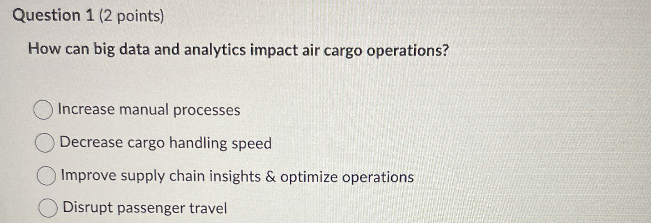 Solved Question 1 (2 ﻿points)How can big data and analytics | Chegg.com