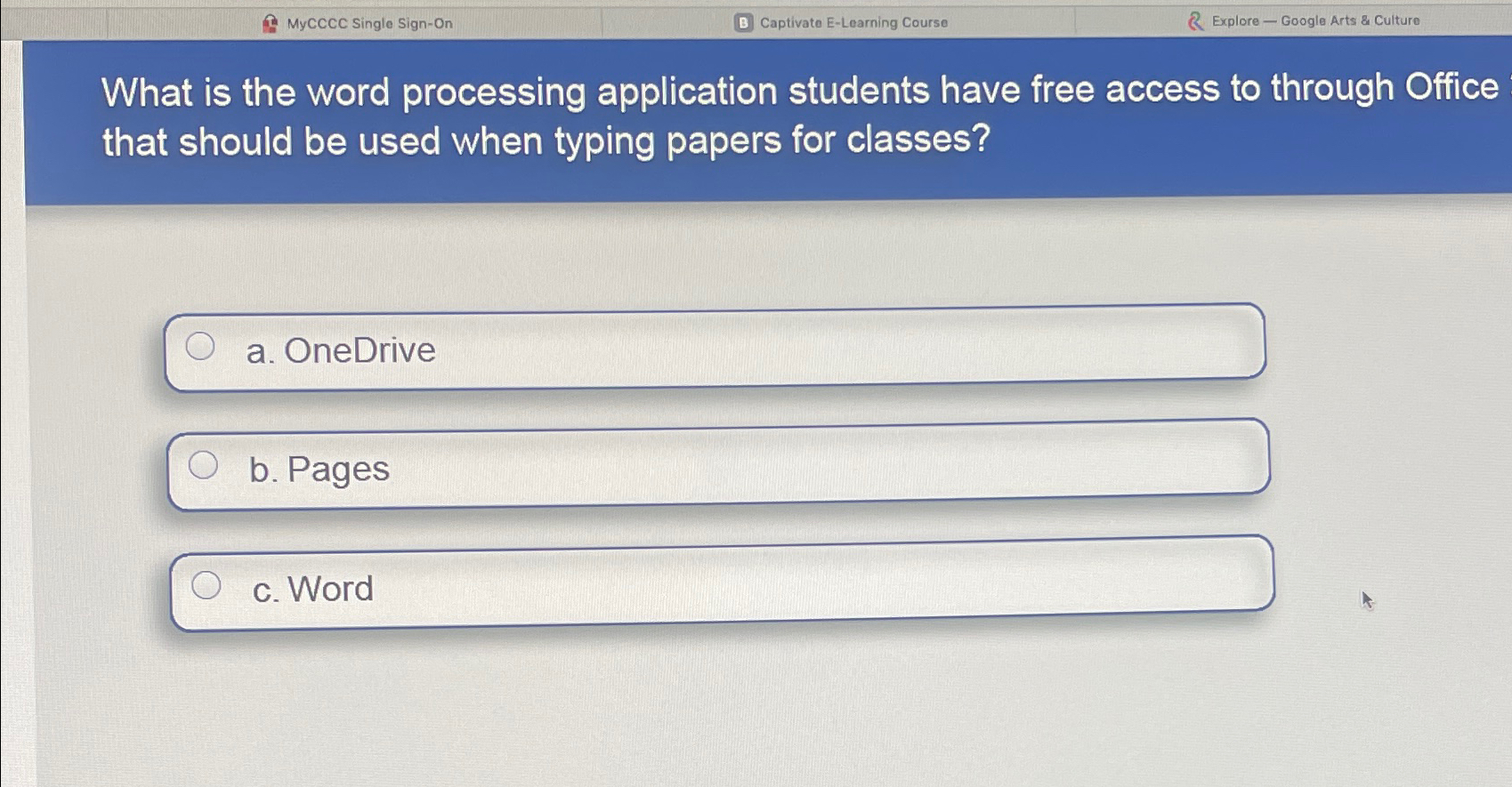 Solved What is the word processing application students have | Chegg.com