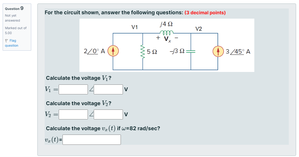 Solved For the circuit shown, answer the following | Chegg.com