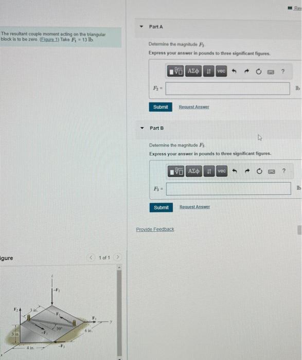 Solved The resultant couple moment acting on the triangular | Chegg.com