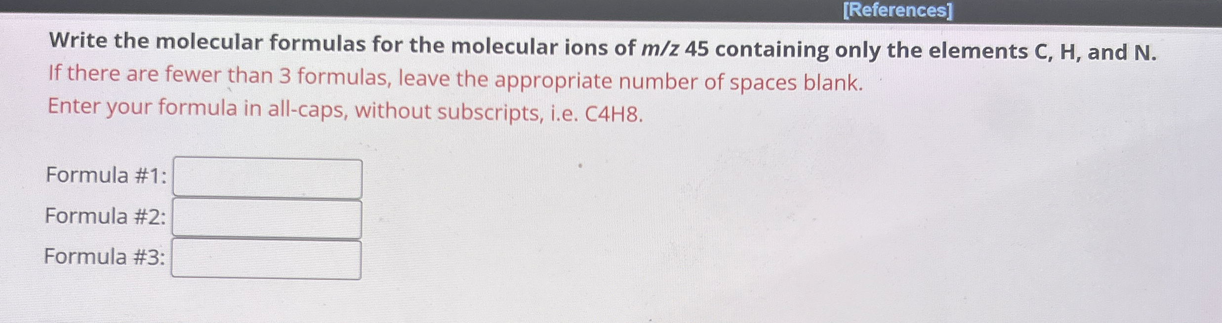 Solved [References]Write the molecular formulas for the | Chegg.com