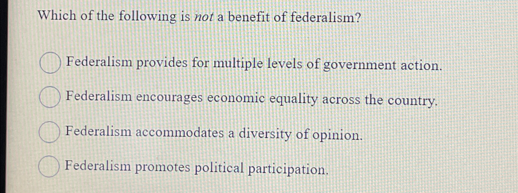 Solved Which of the following is not a benefit of | Chegg.com