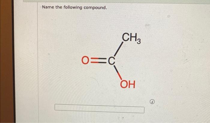 Name the following compound. | Chegg.com