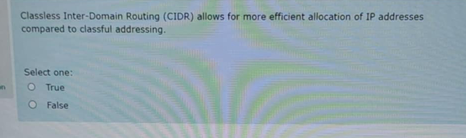 Solved Classless Inter-Domain Routing (CIDR) ﻿allows for | Chegg.com