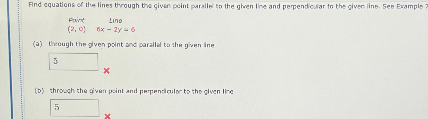 Solved Find equations of the lines through the given point | Chegg.com