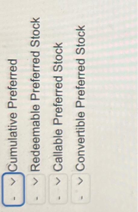 Solved Cumulative Preferred Redeemable Preferred Stock | Chegg.com